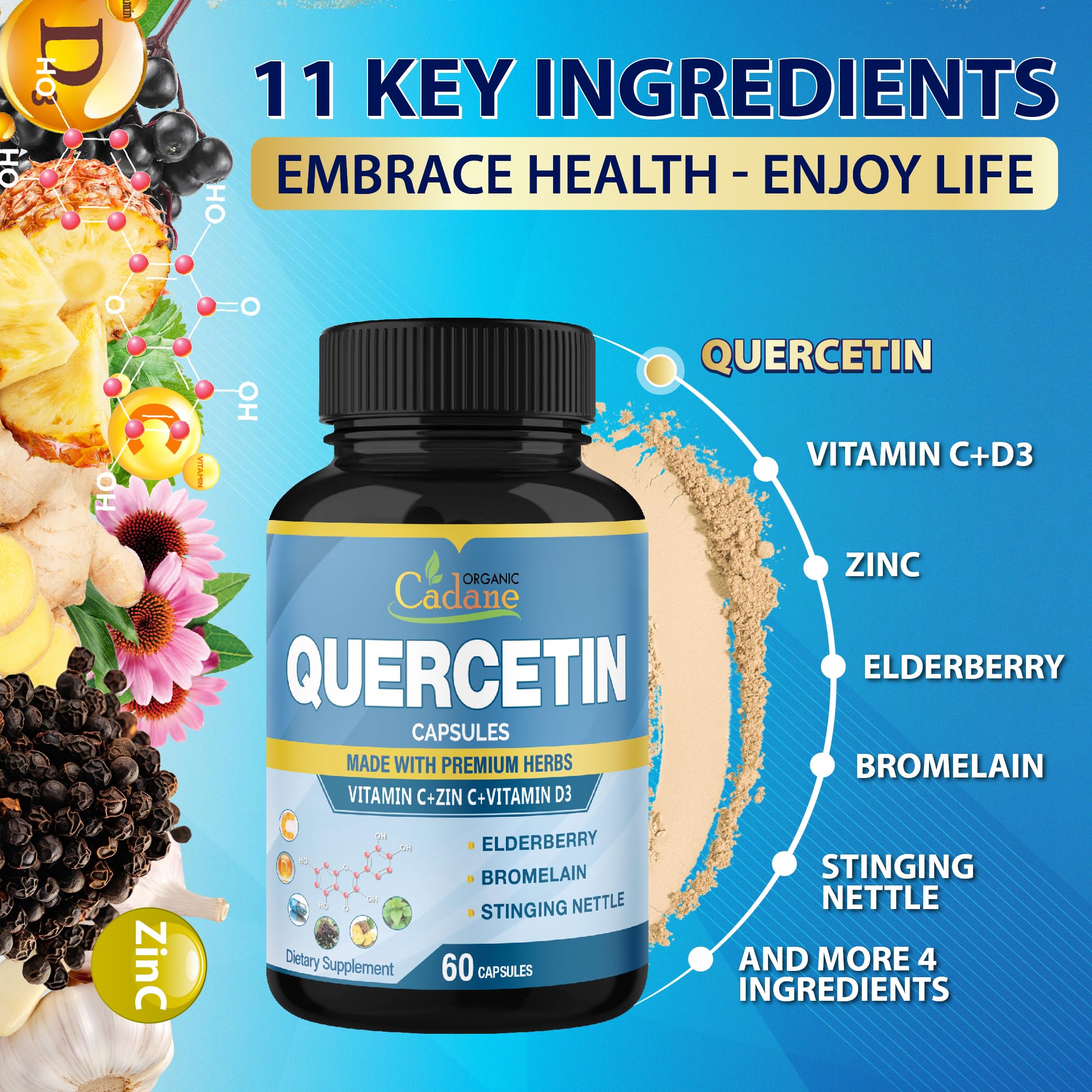 Elderberry infused blended vitamin capsules