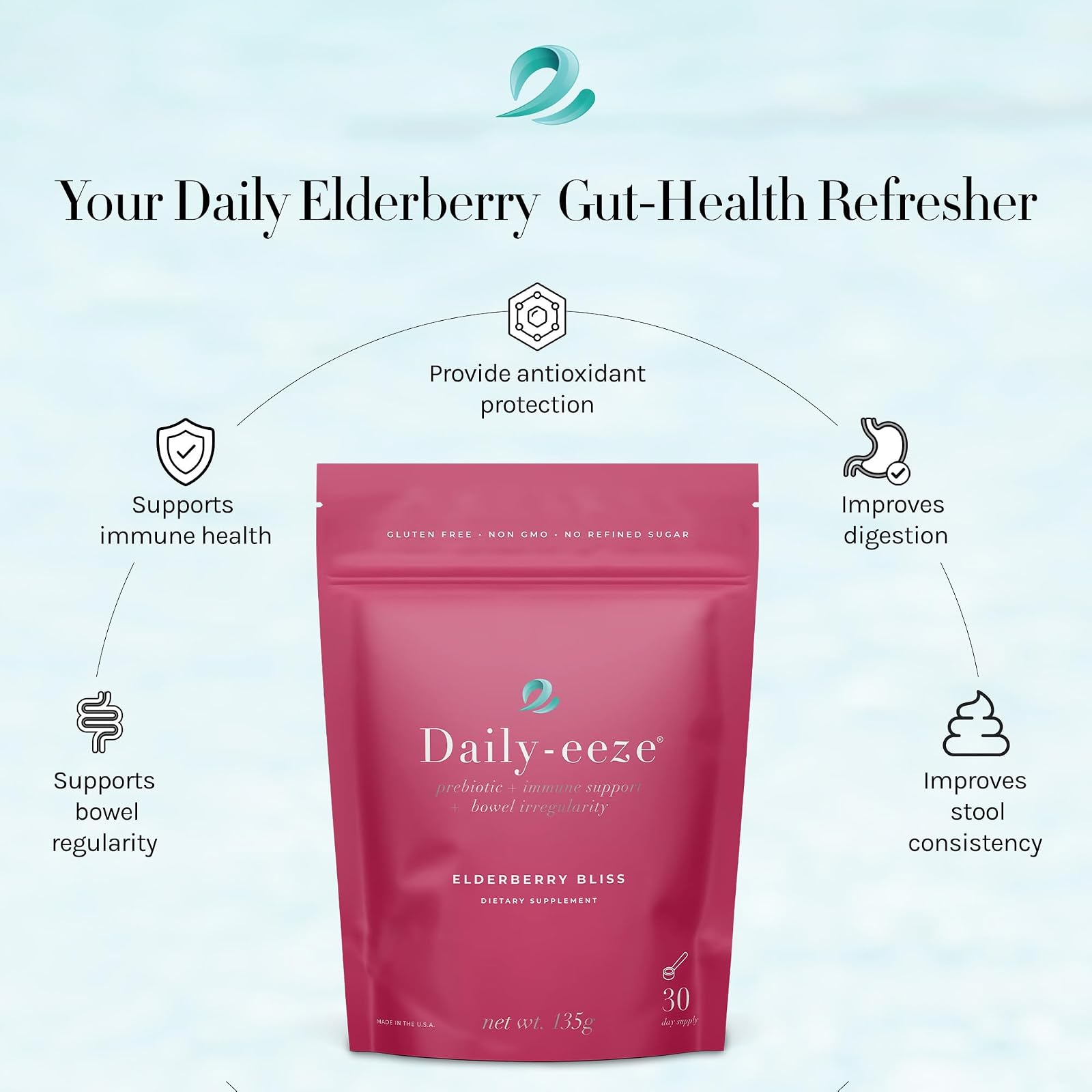 Elderberry infused prebiotic for gut health