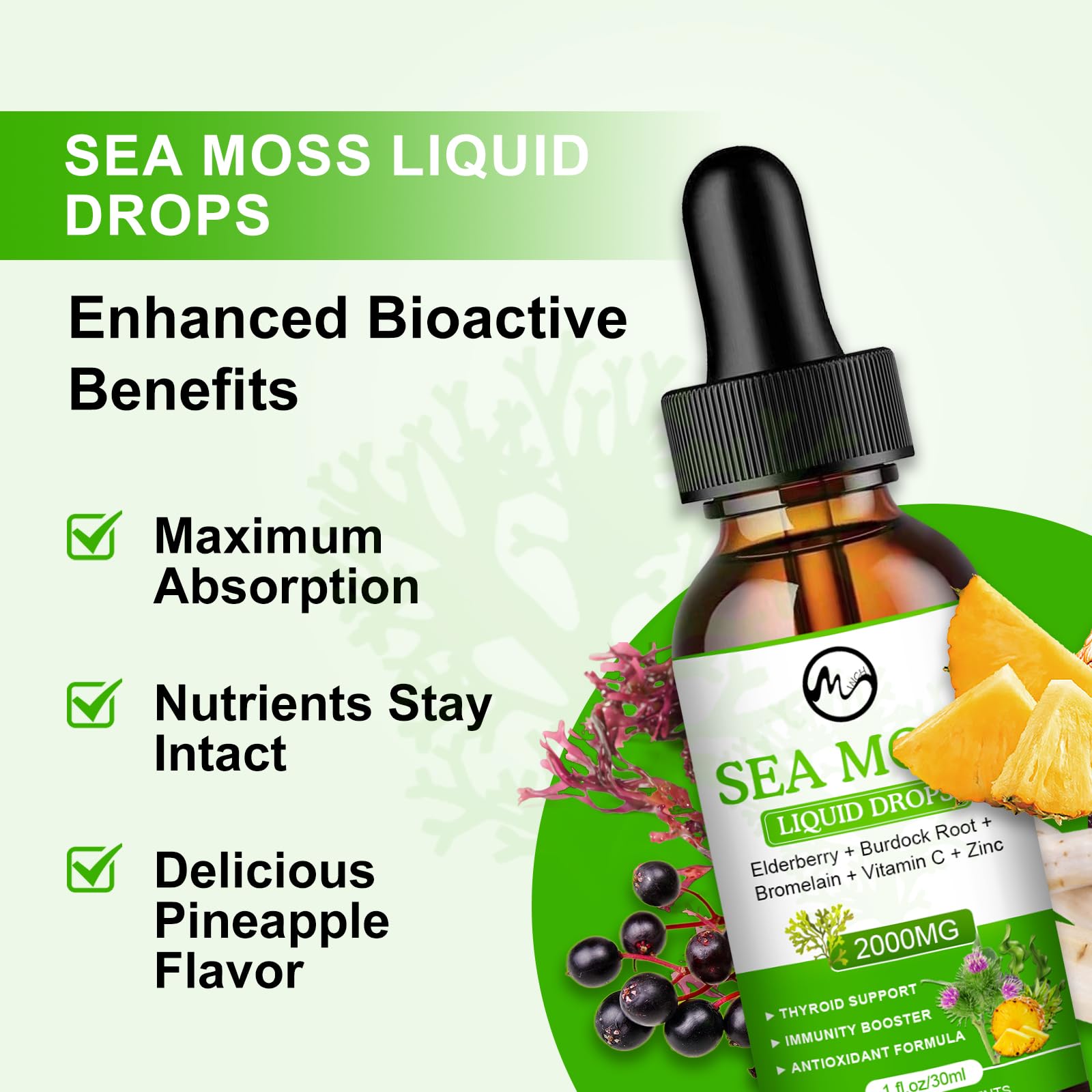 Elderberry infused Sea Moss drops