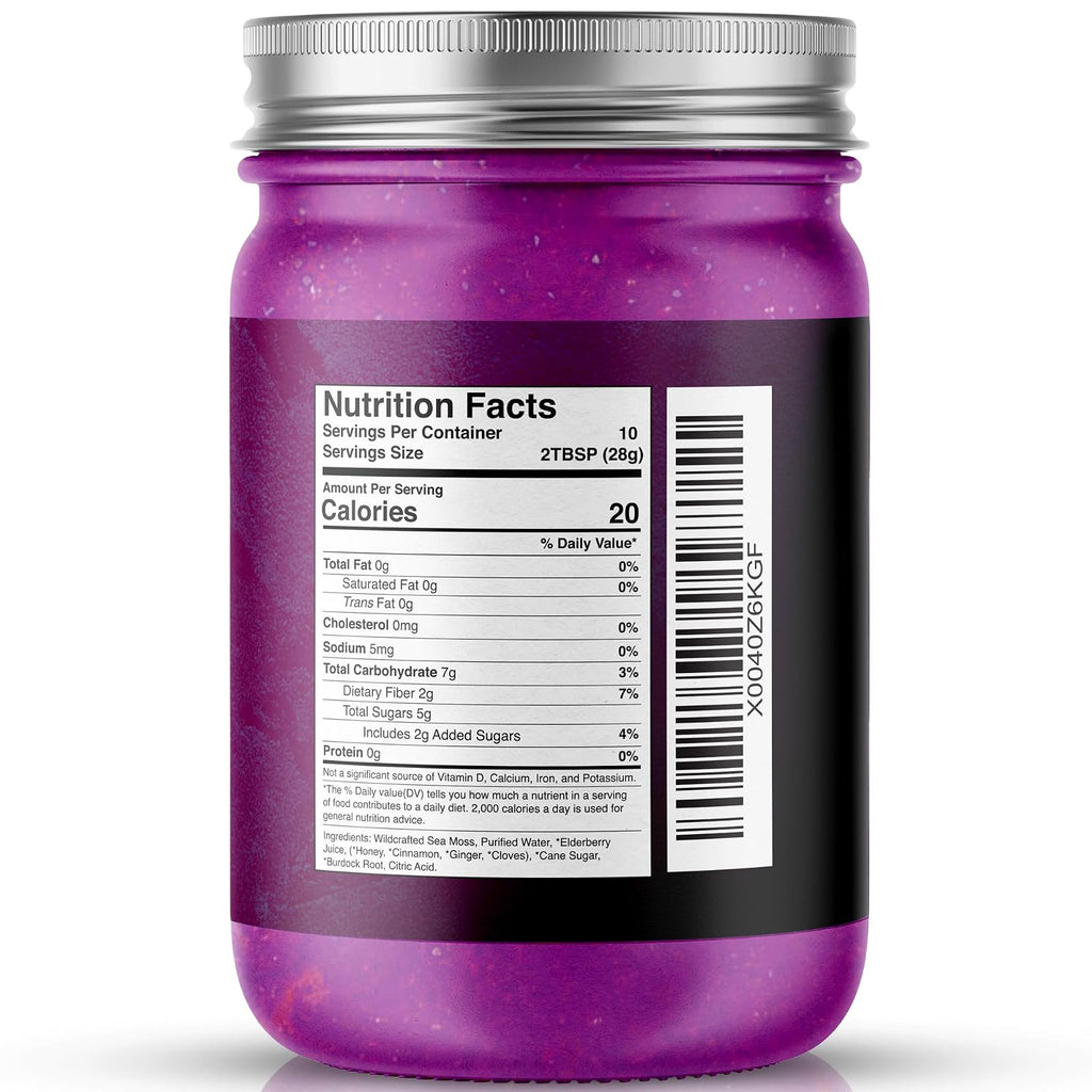 Elderberry infused sea moss gel