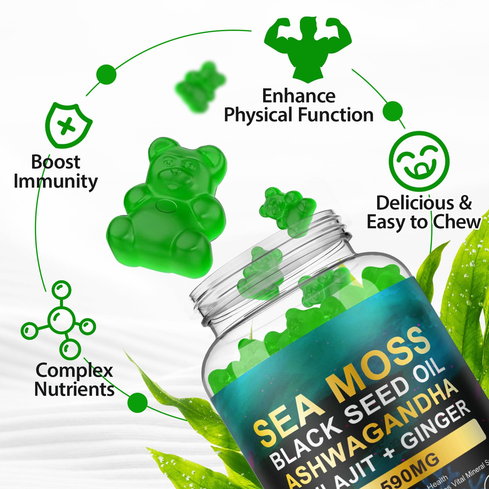 Elderberry infused Sea Moss Gummies