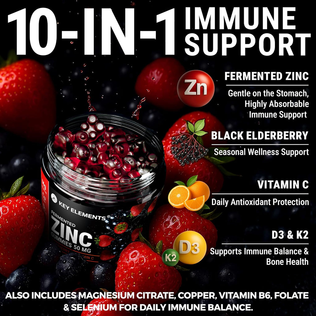 Elderberry infused zinc gummies for health