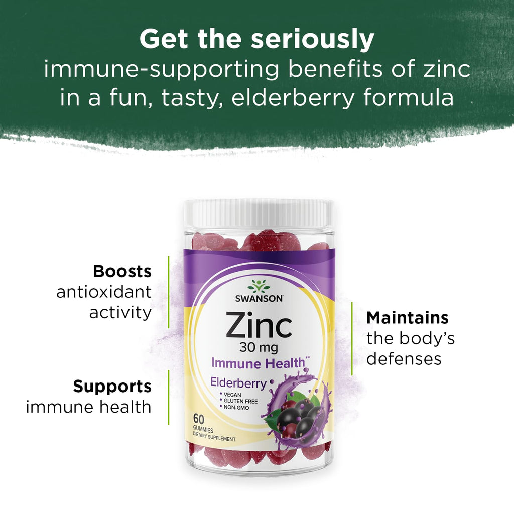 Elderberry infused zinc supplements
