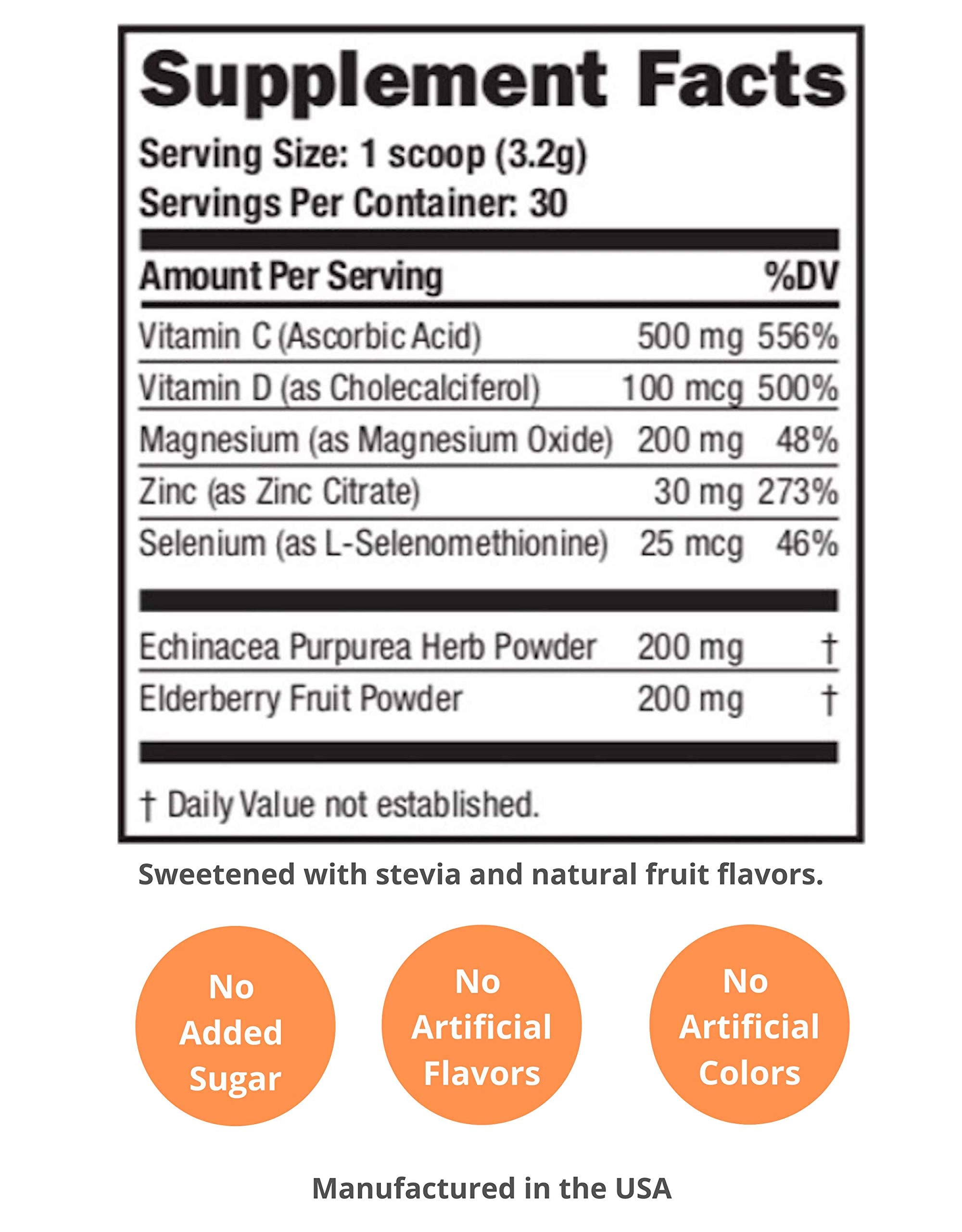 elderberry lemon flavor immune booster