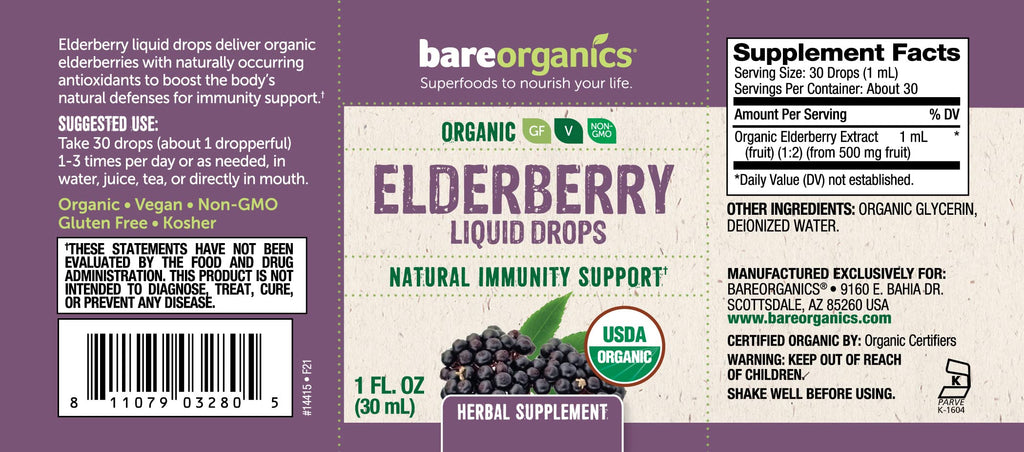 Elderberry liquid for cold relief