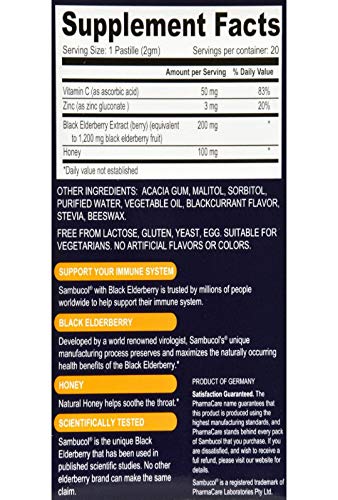 elderberry lozenges for cold relief