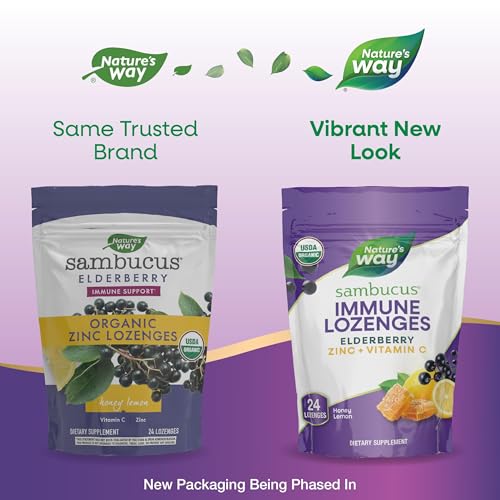 Elderberry lozenges with honey lemon flavor