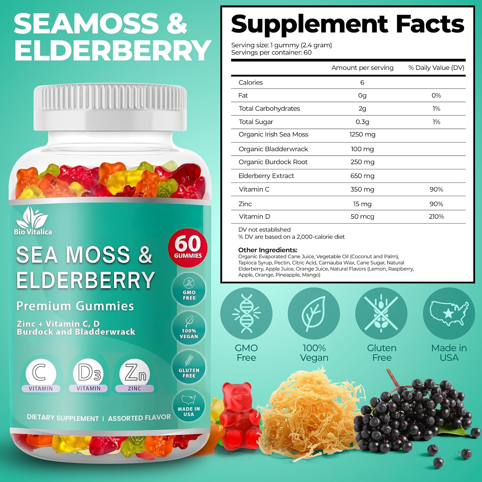 Elderberry multivitamin for immune support