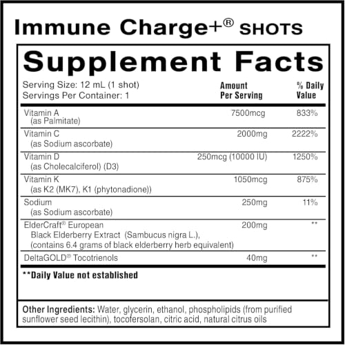 Elderberry shots with vitamins K1 and K2