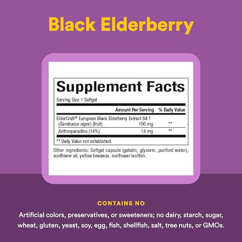 elderberry softgels for quick relief