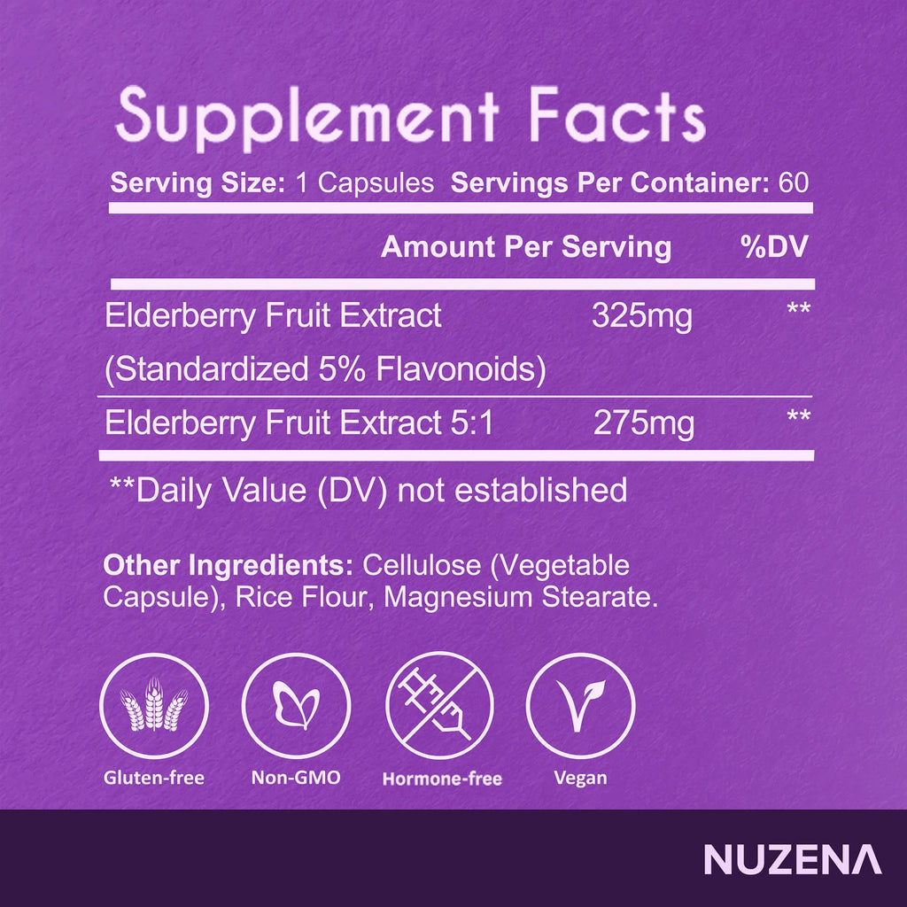Elderberry supplement for daily nutrition
