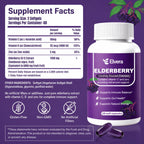 Elderberry supplement with added zinc benefits