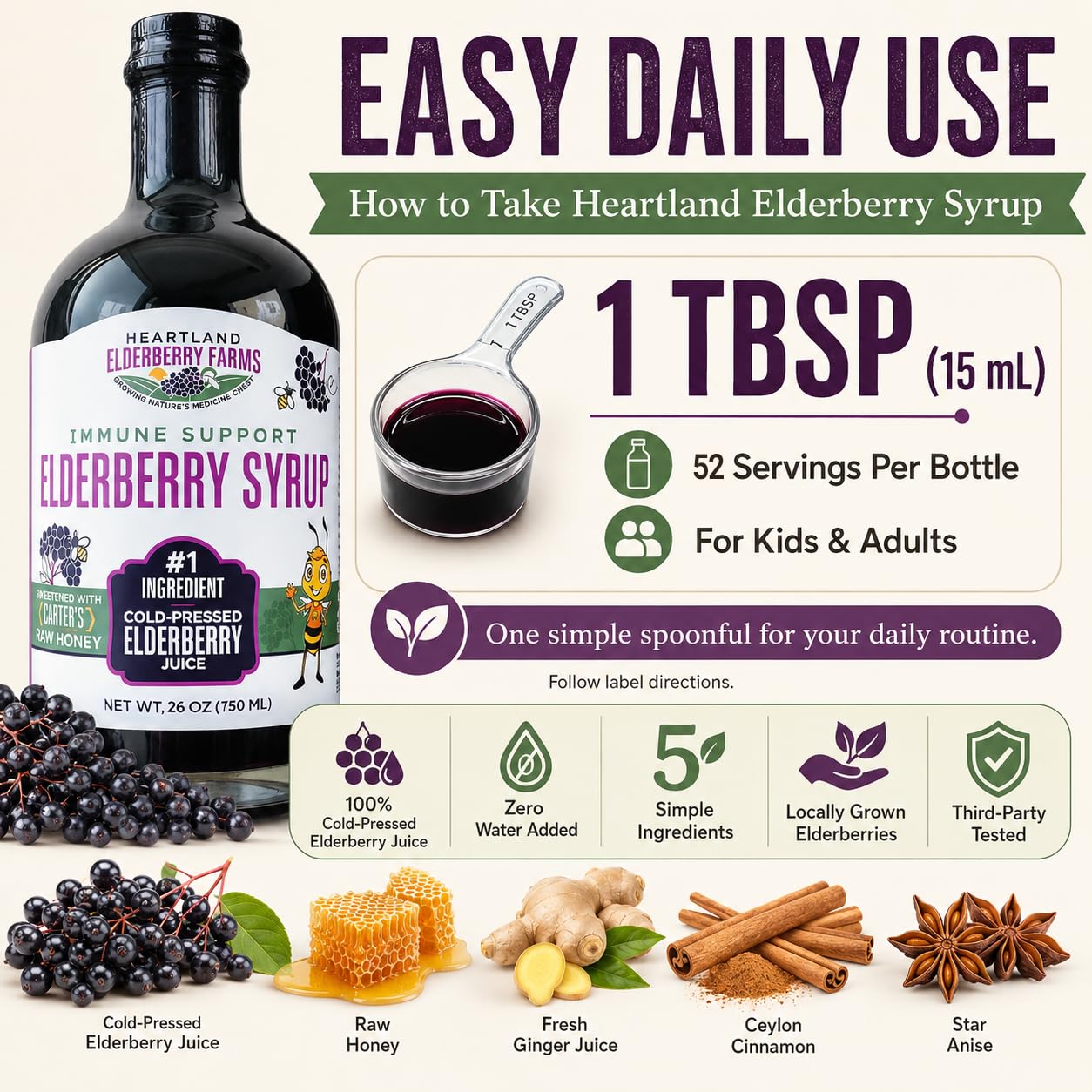 elderberry syrup with cinnamon flavor
