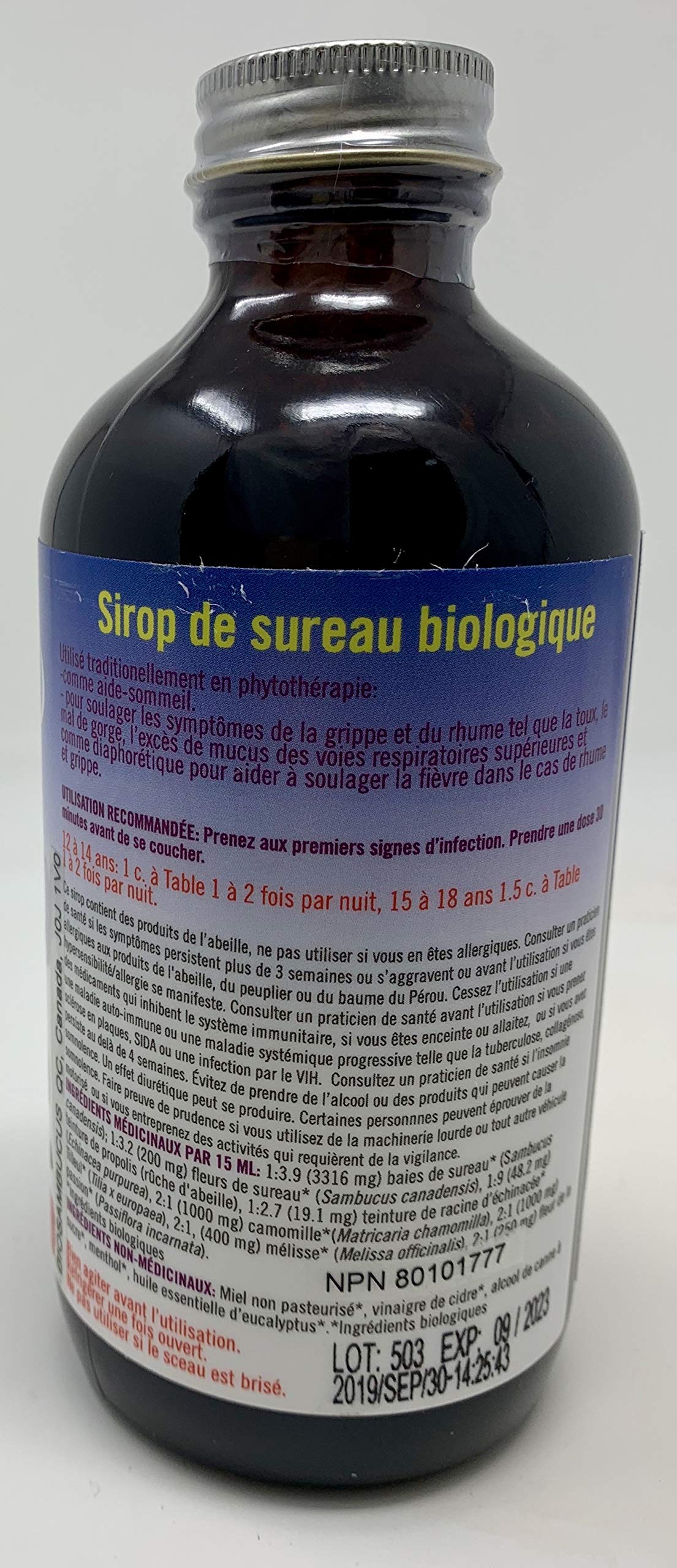 Elderberry syrup with natural ingredients
