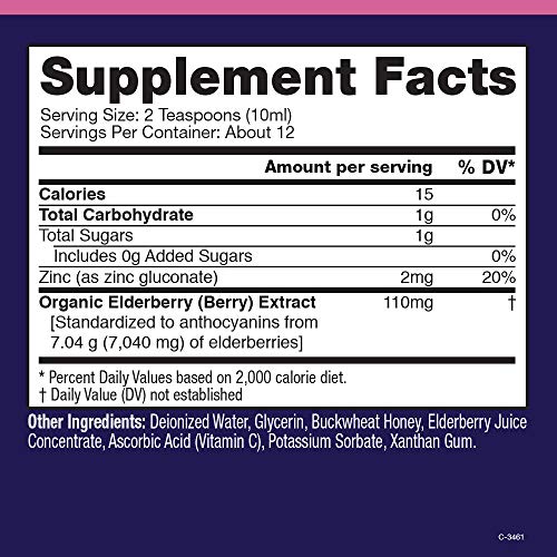 Elderberry syrup with vitamin C