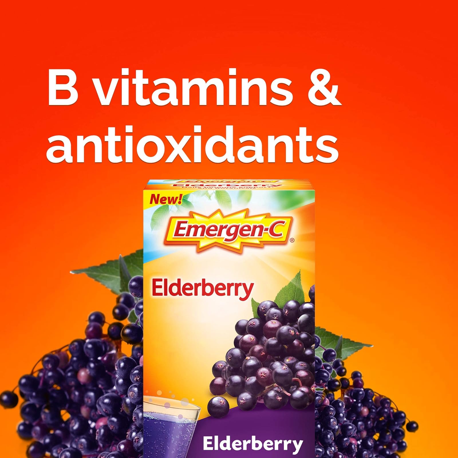 Elderberry vitamin C energy booster
