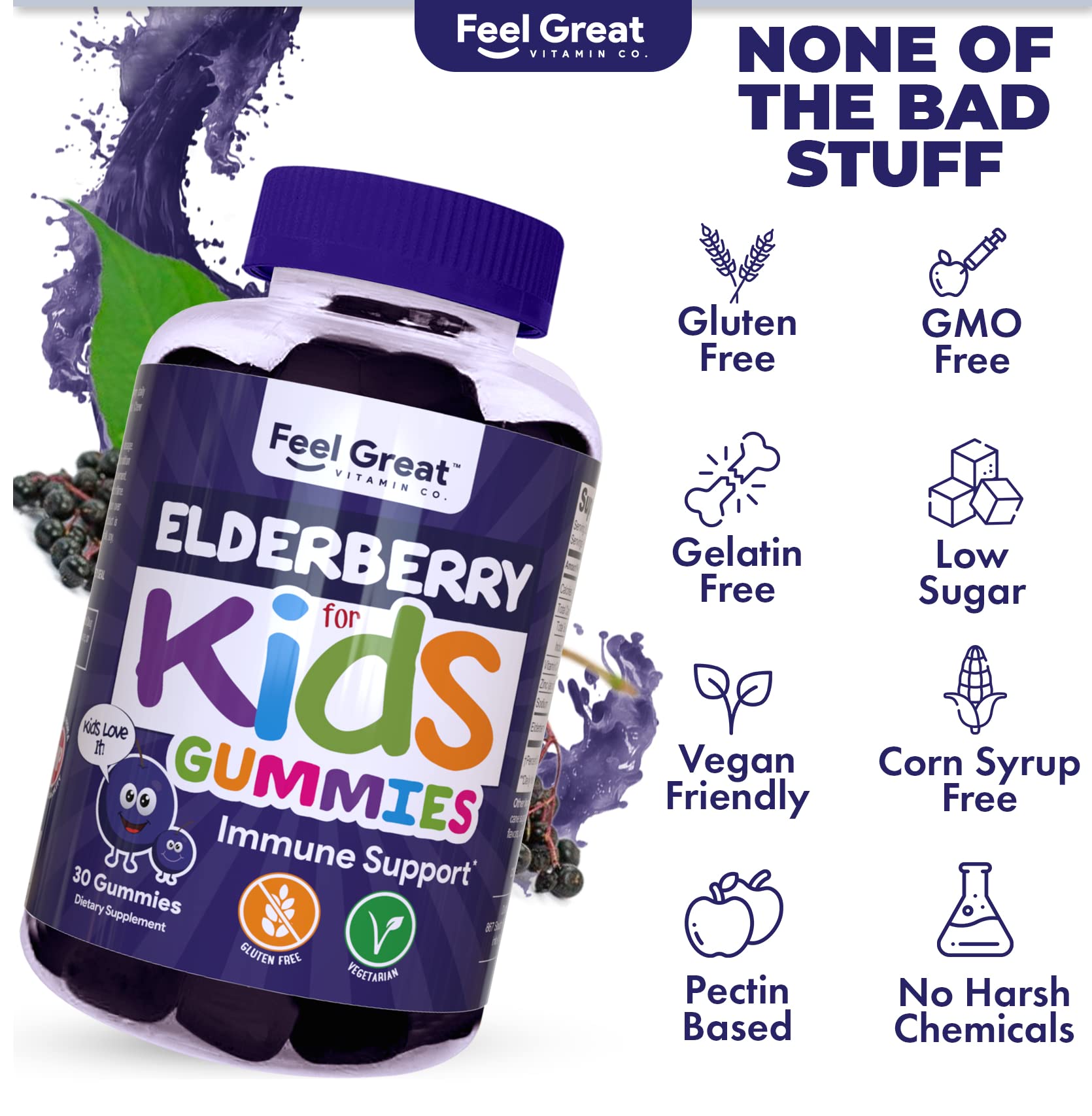 Elderberry with zinc and vitamin C