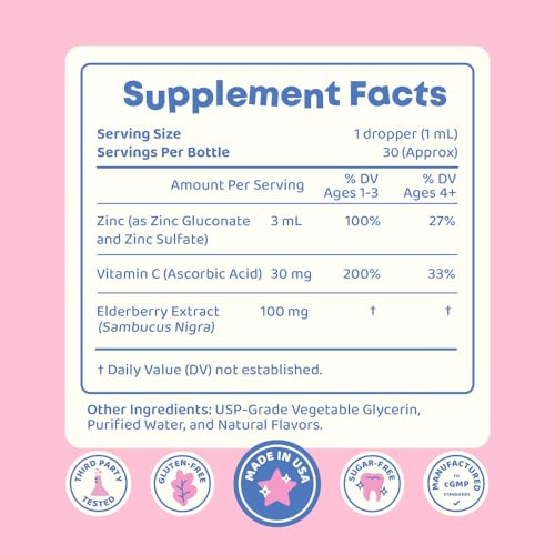 Elderberry zinc drops for family health