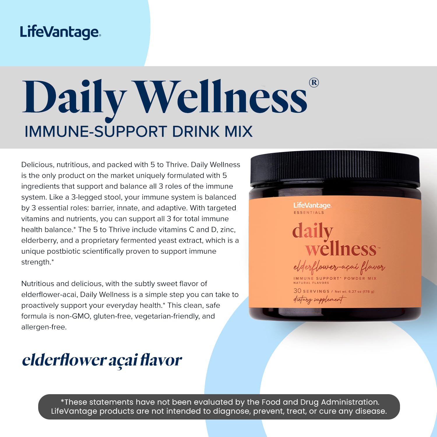 Elderflower-Acai flavour health boost