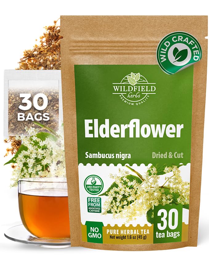 Elderflower herbal tea bags