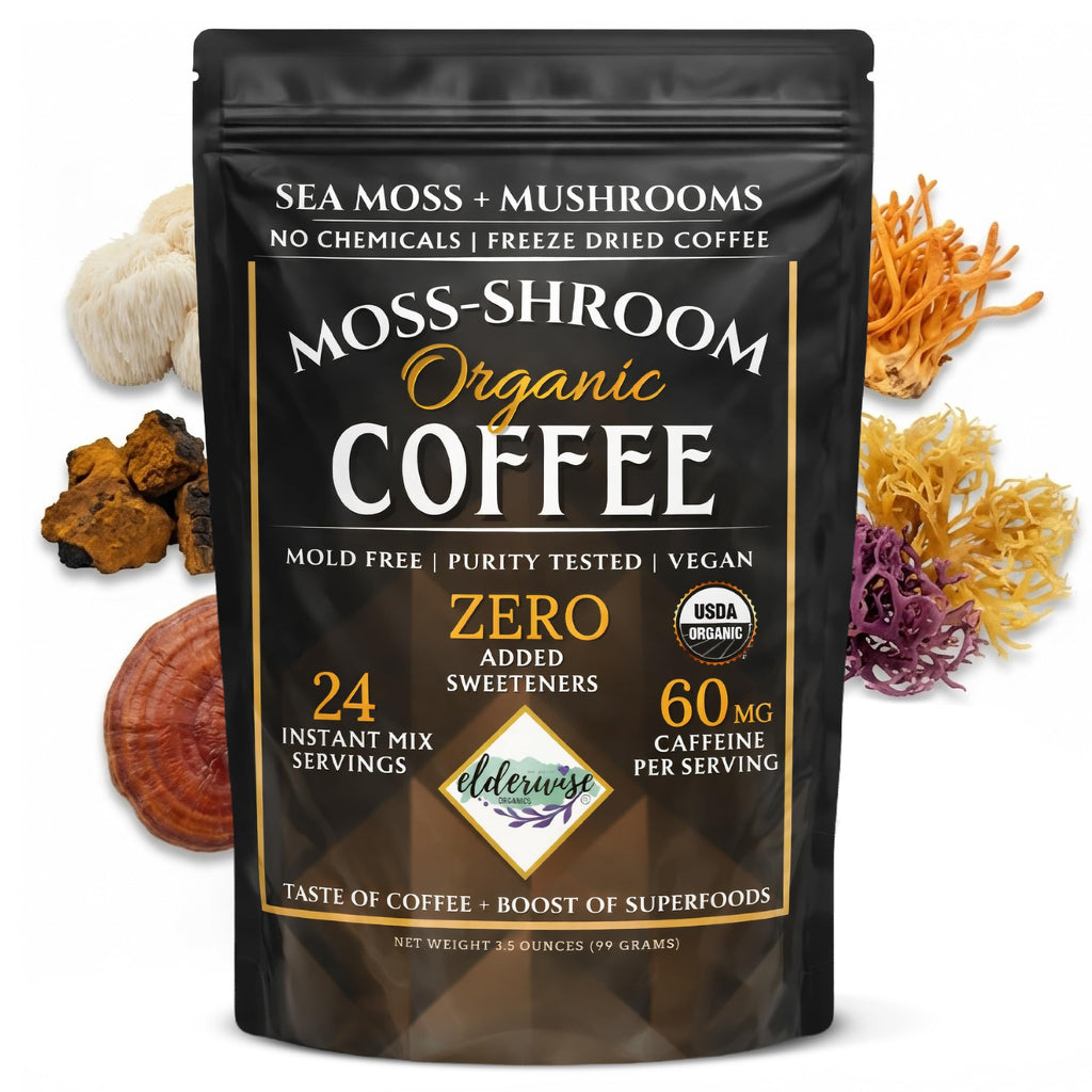 Elderwise Organics mushroom coffee blend