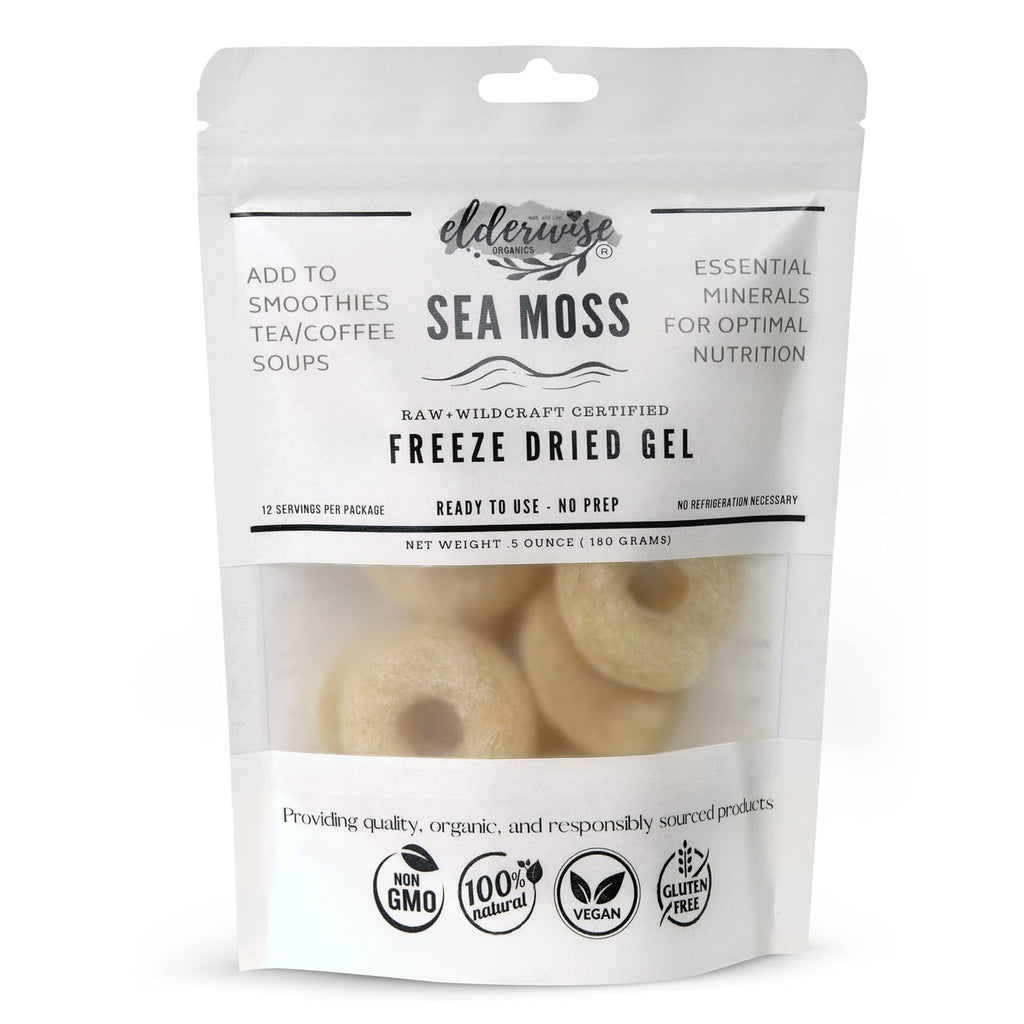 Elderwise sea moss gel packaging