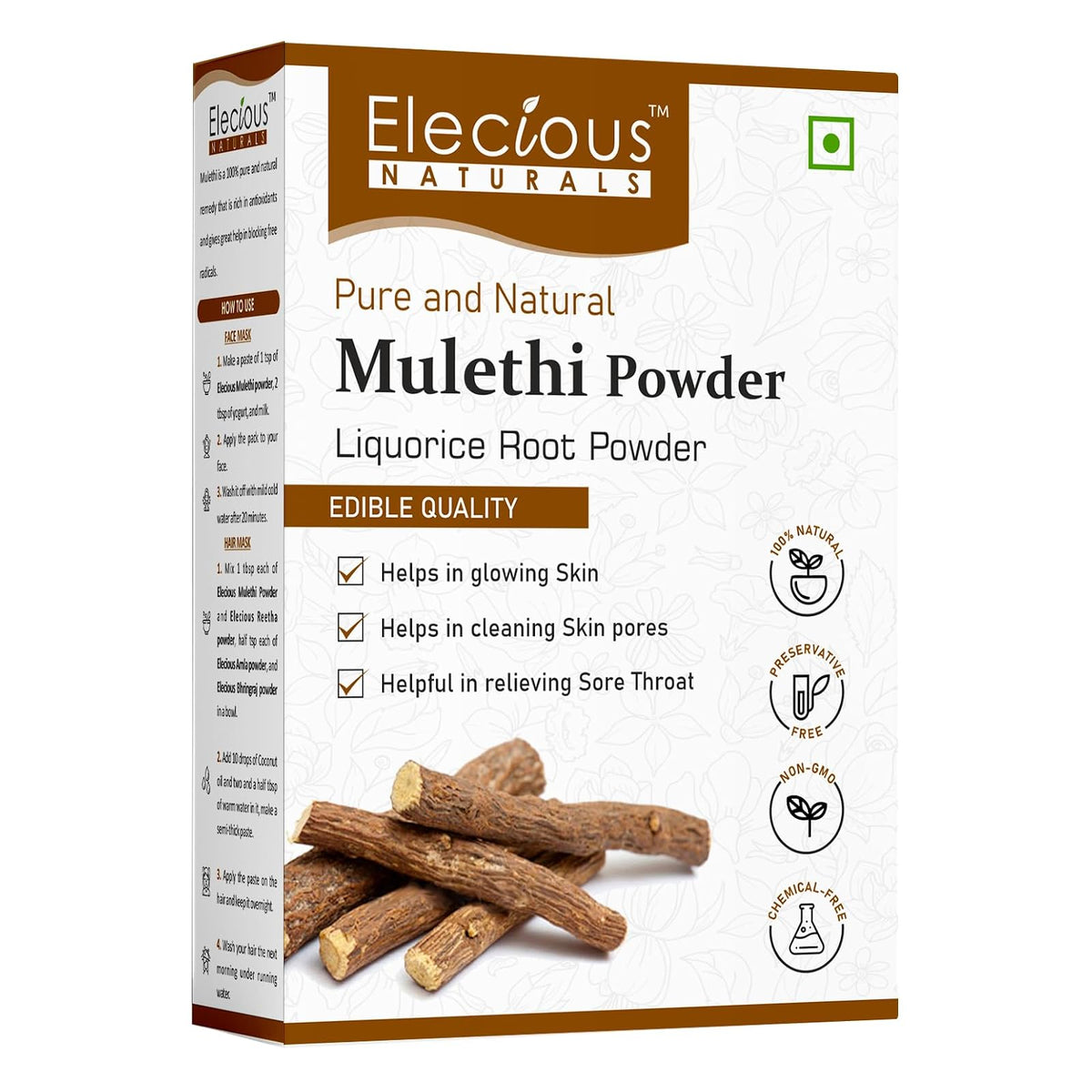 Elecious mulethi powder for skin