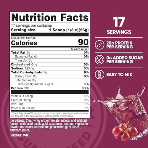Electric grape whey protein flavour