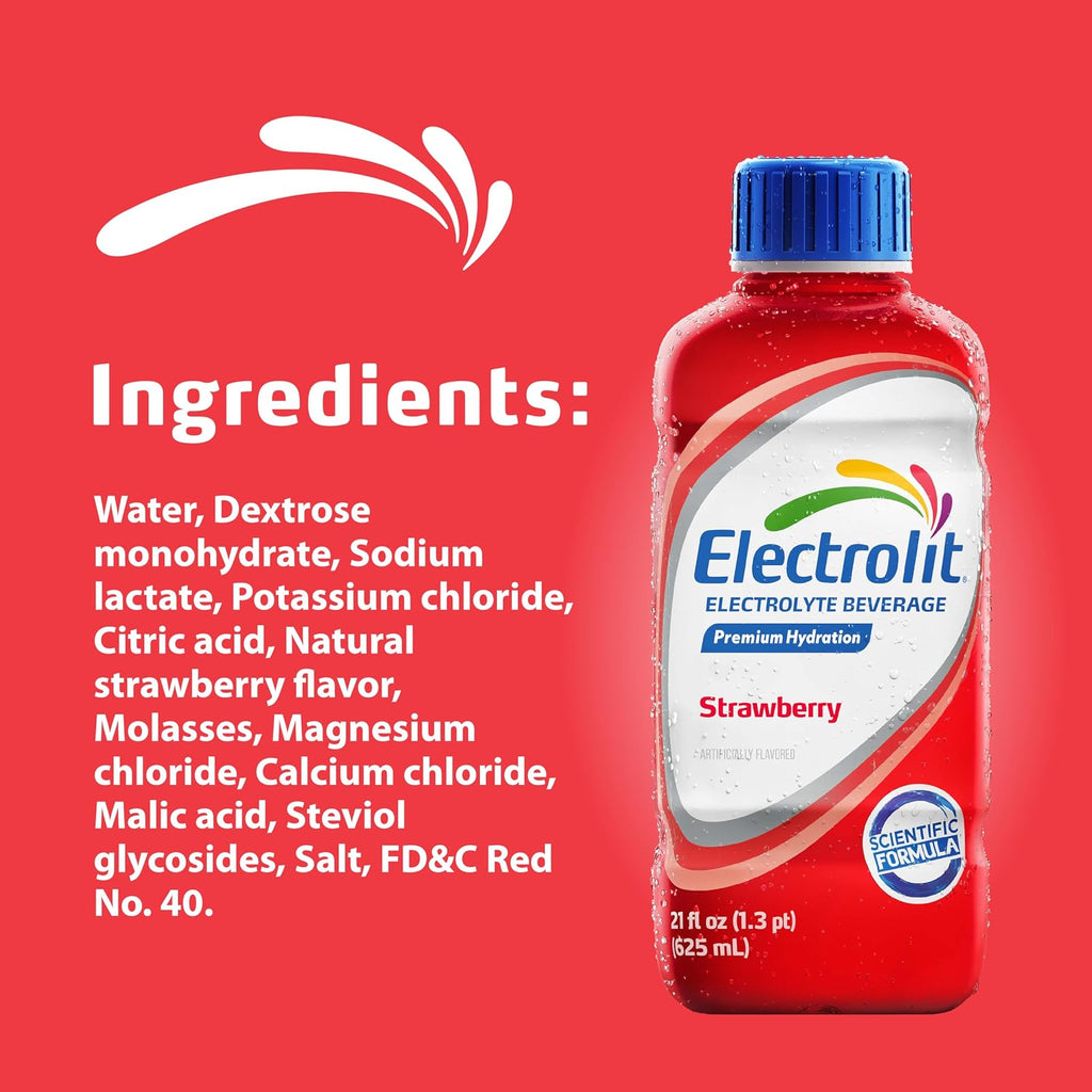 Electrolit strawberry drink boosts energy
