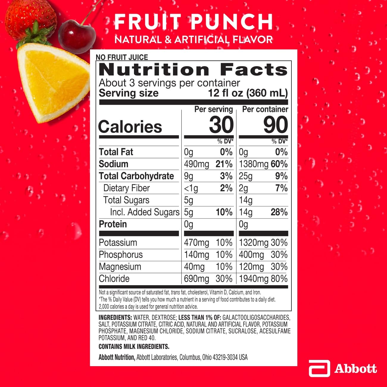 Electrolyte drink for hot weather