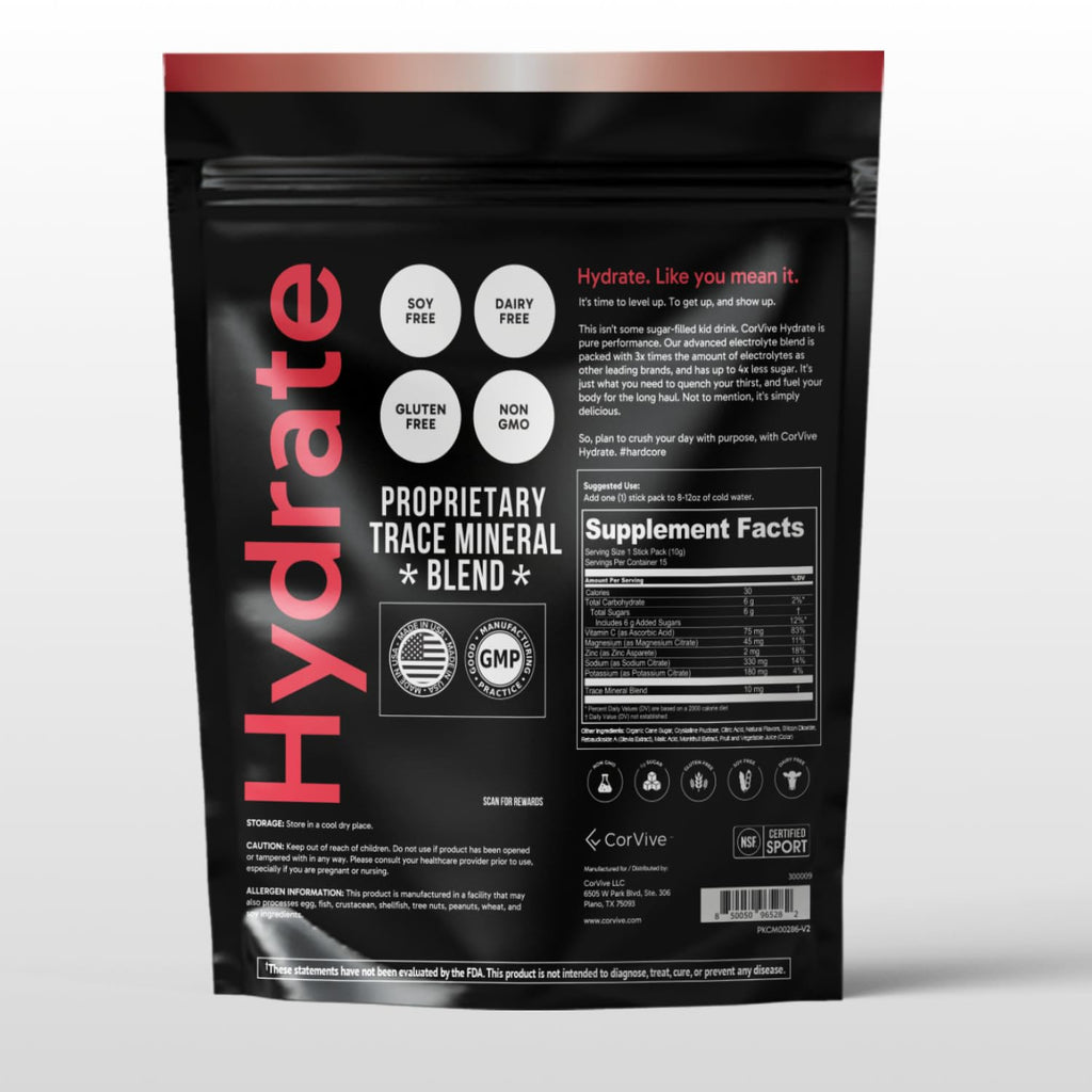 Electrolyte drink mix for hydration
