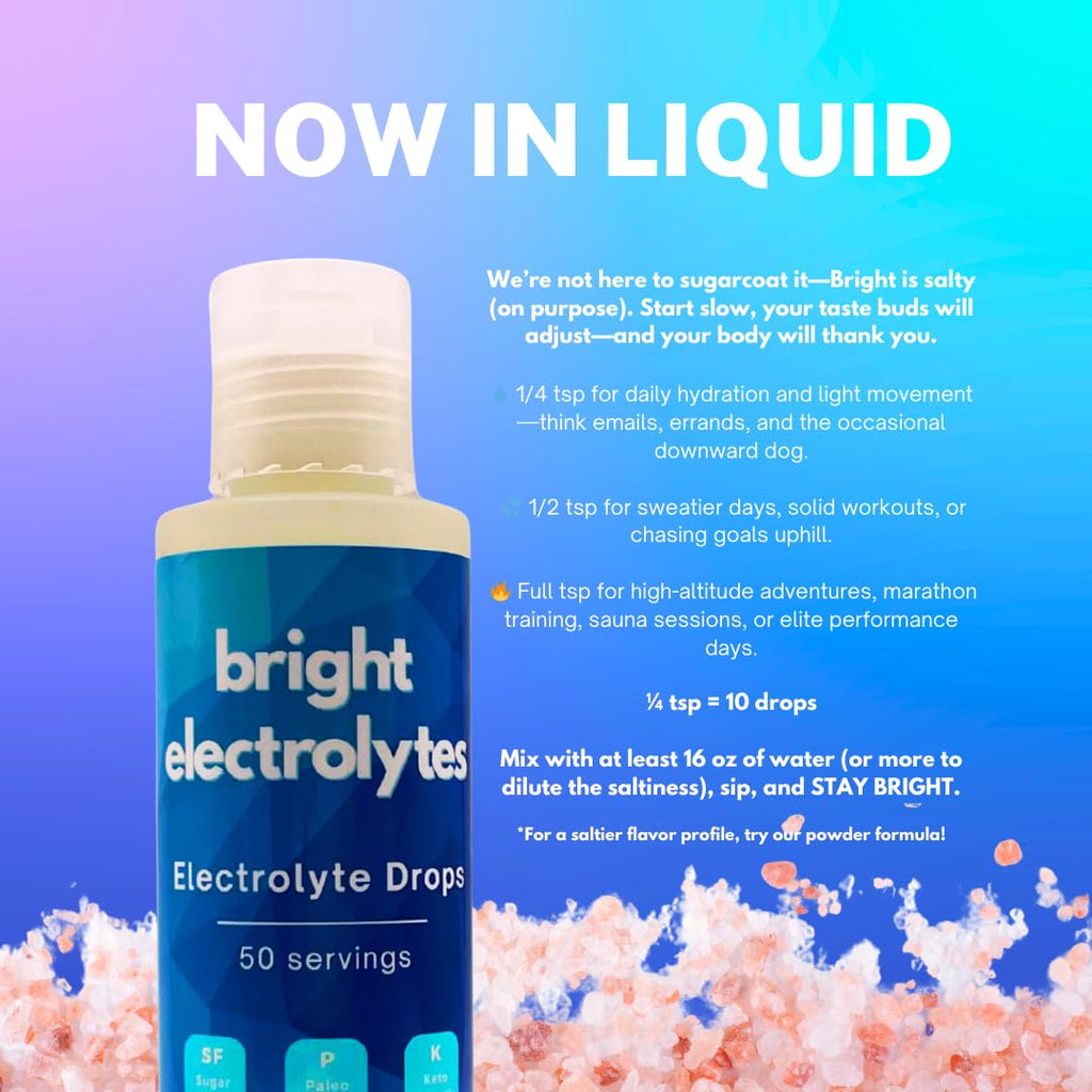 Electrolyte drops for post-exercise recovery