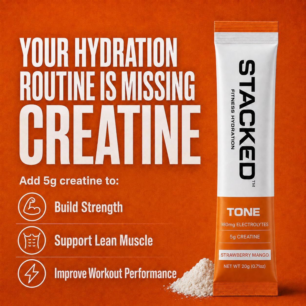 electrolyte infused creatine powder