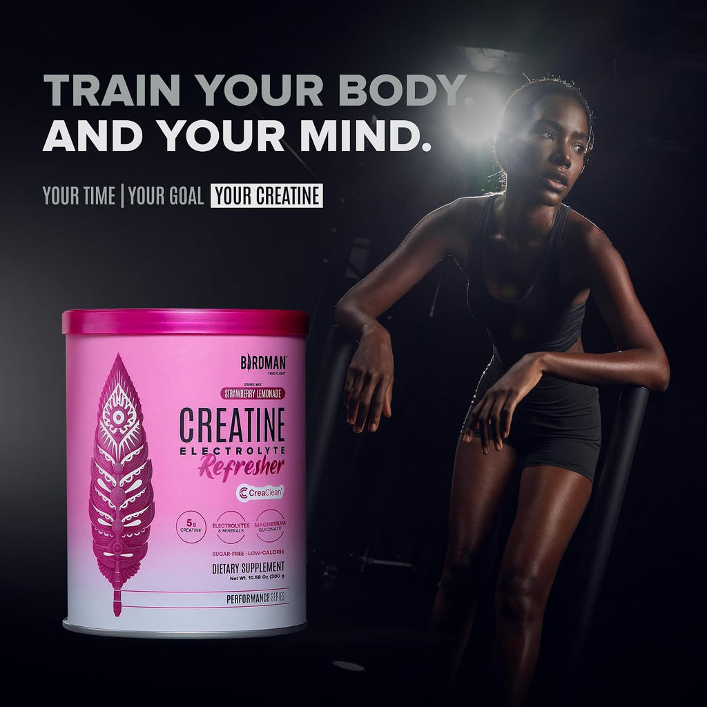 Electrolyte-infused creatine powder