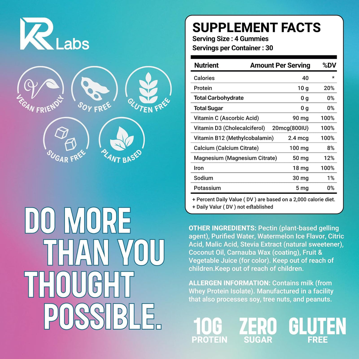 electrolyte-infused gummy protein snacks