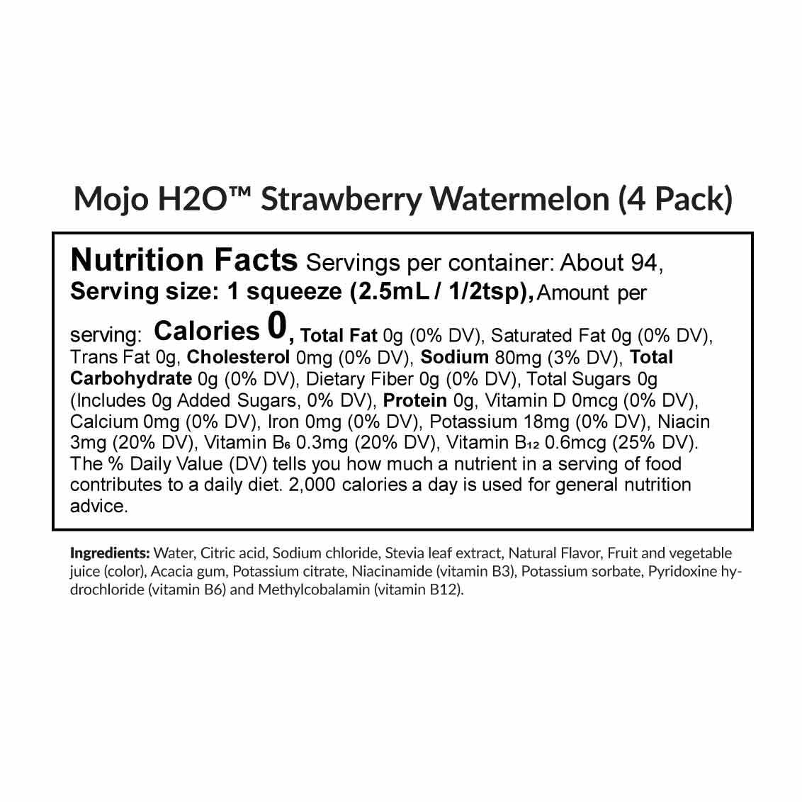 Electrolyte infused water flavoring drops