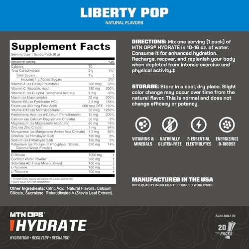 Electrolyte packets for post-workout recovery