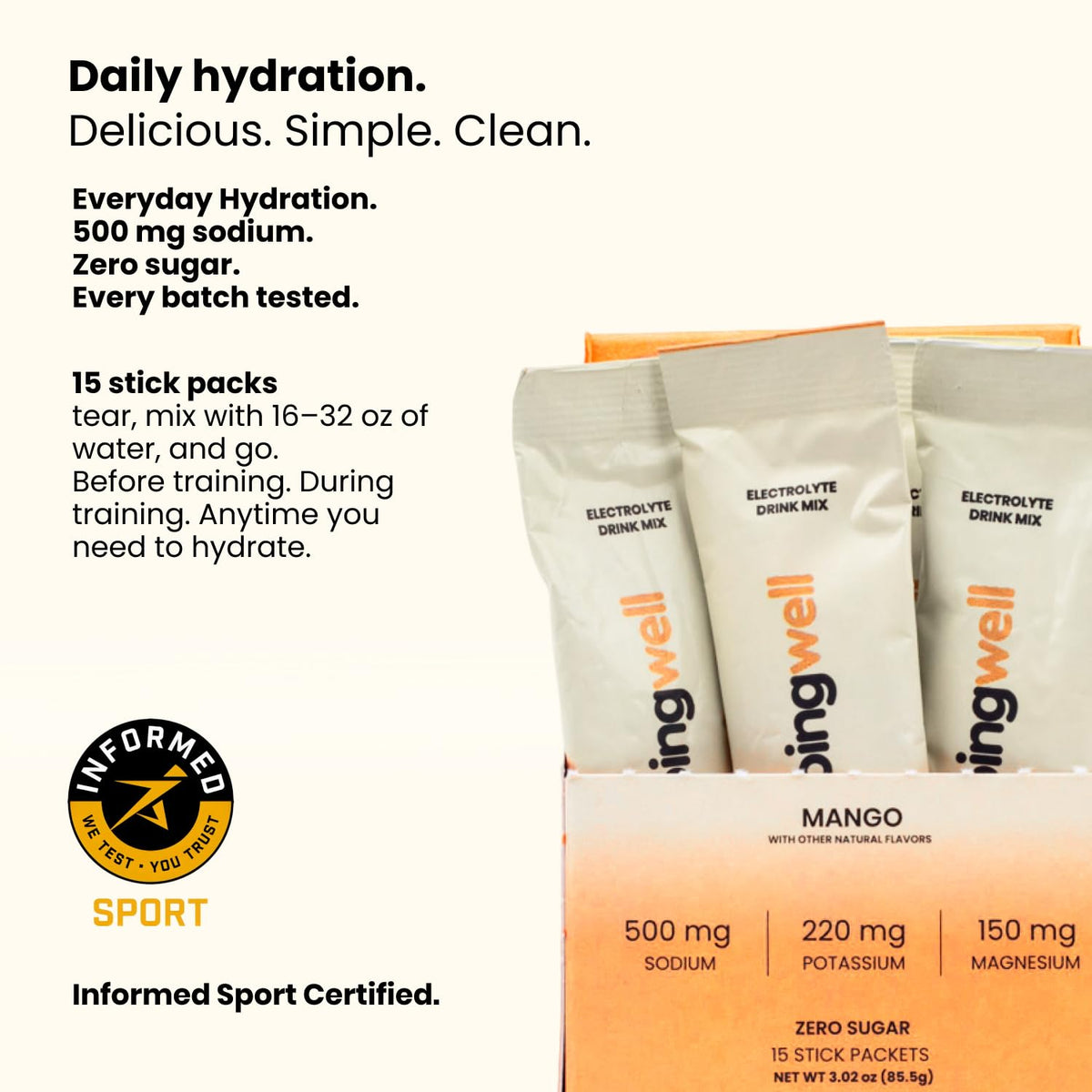 electrolyte powder for active lifestyles