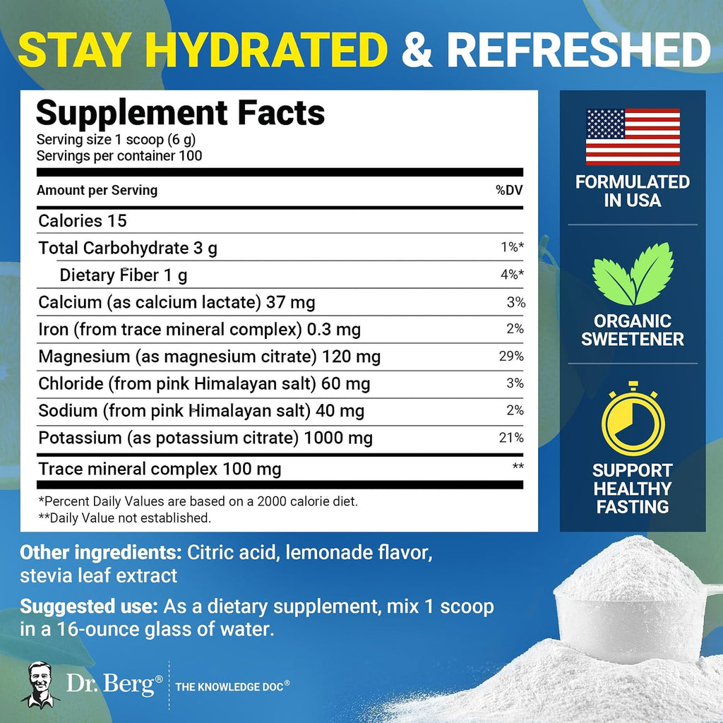 Electrolyte powder for balanced minerals