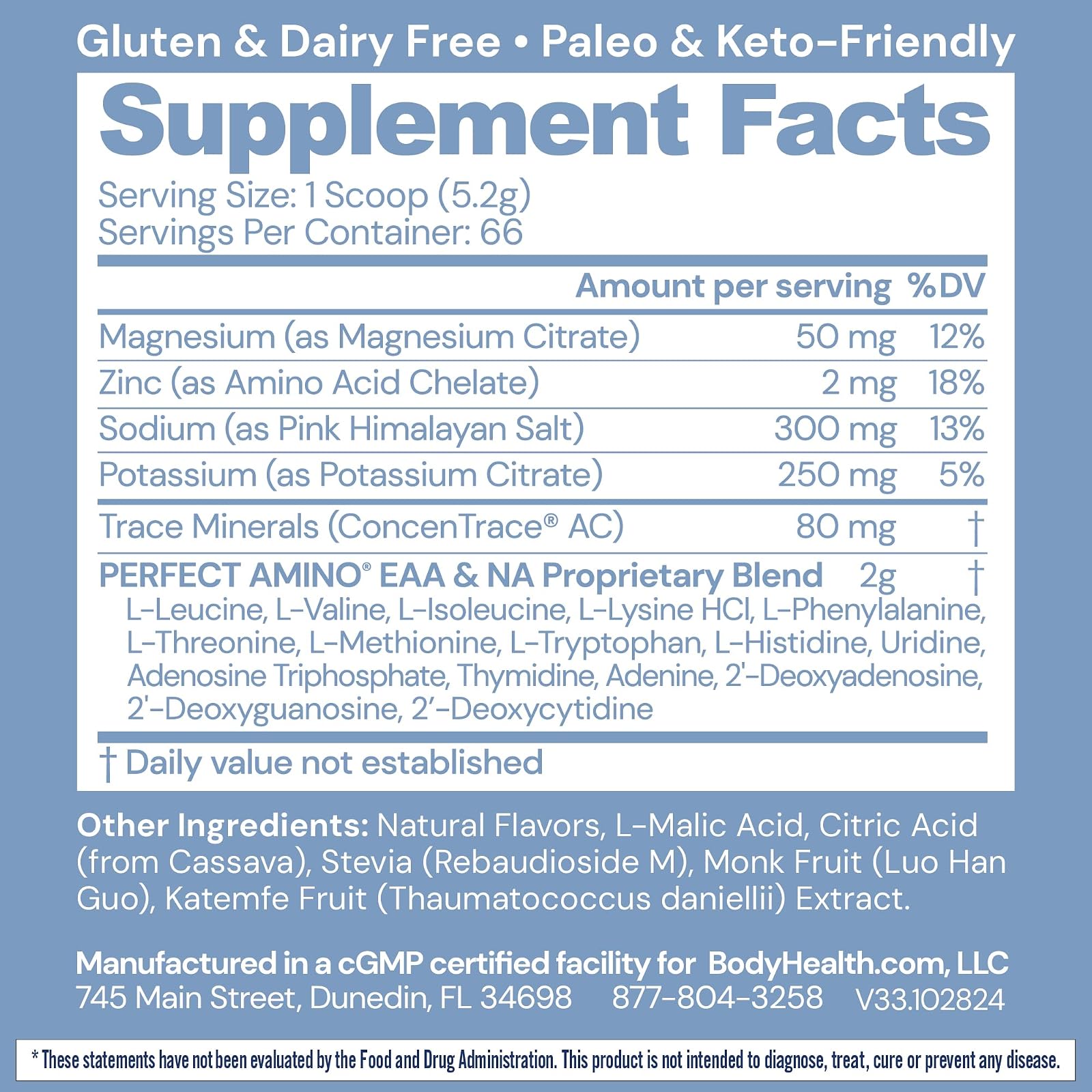 electrolyte powder for hydration support