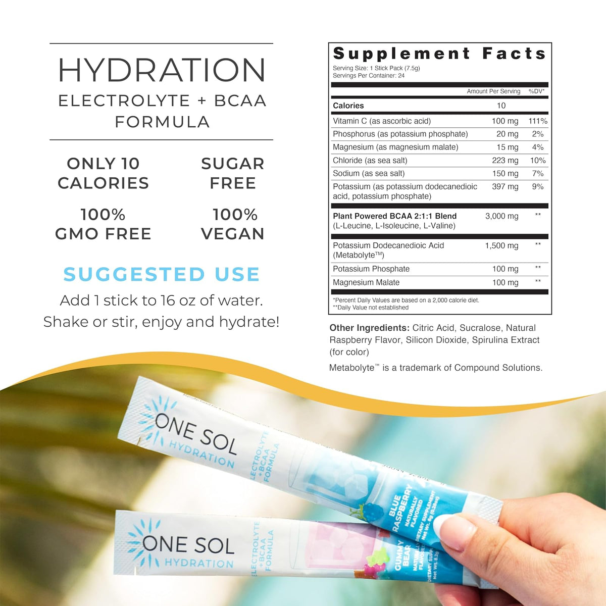 Electrolyte powder for hydration support