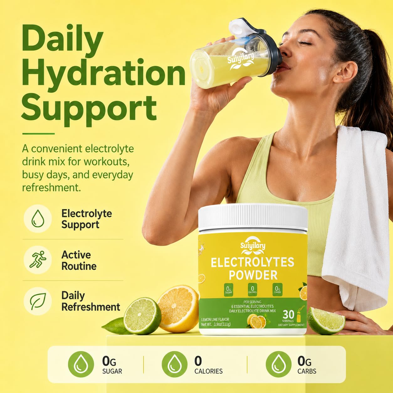 Electrolyte powder mix for workouts