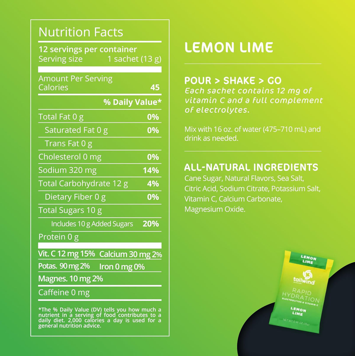 Electrolyte replacement for active lifestyle