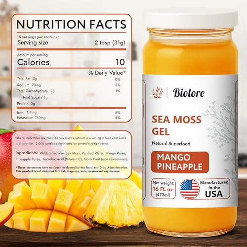 Electrolyte-rich sea moss gel