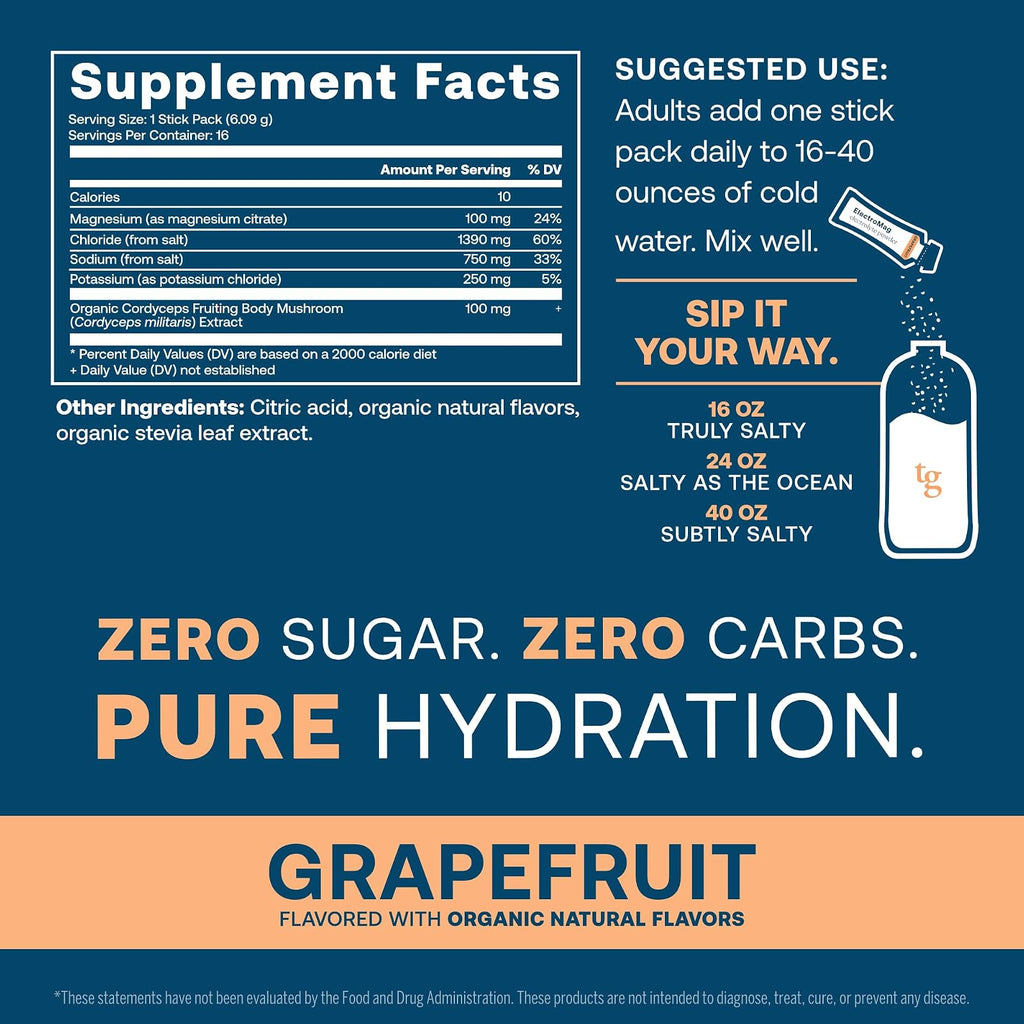 electrolyte stick packs for hydration
