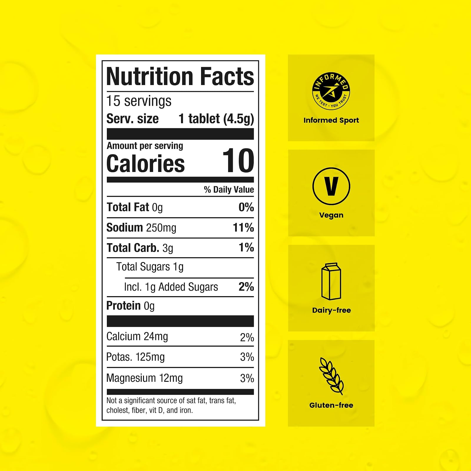 Electrolyte tablets for balanced mineral intake
