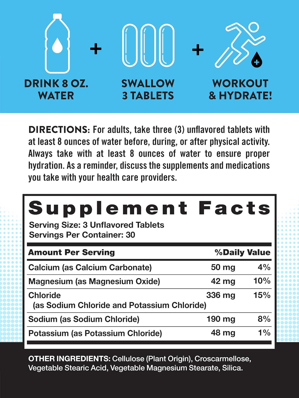 Electrolyte tablets for sports recovery