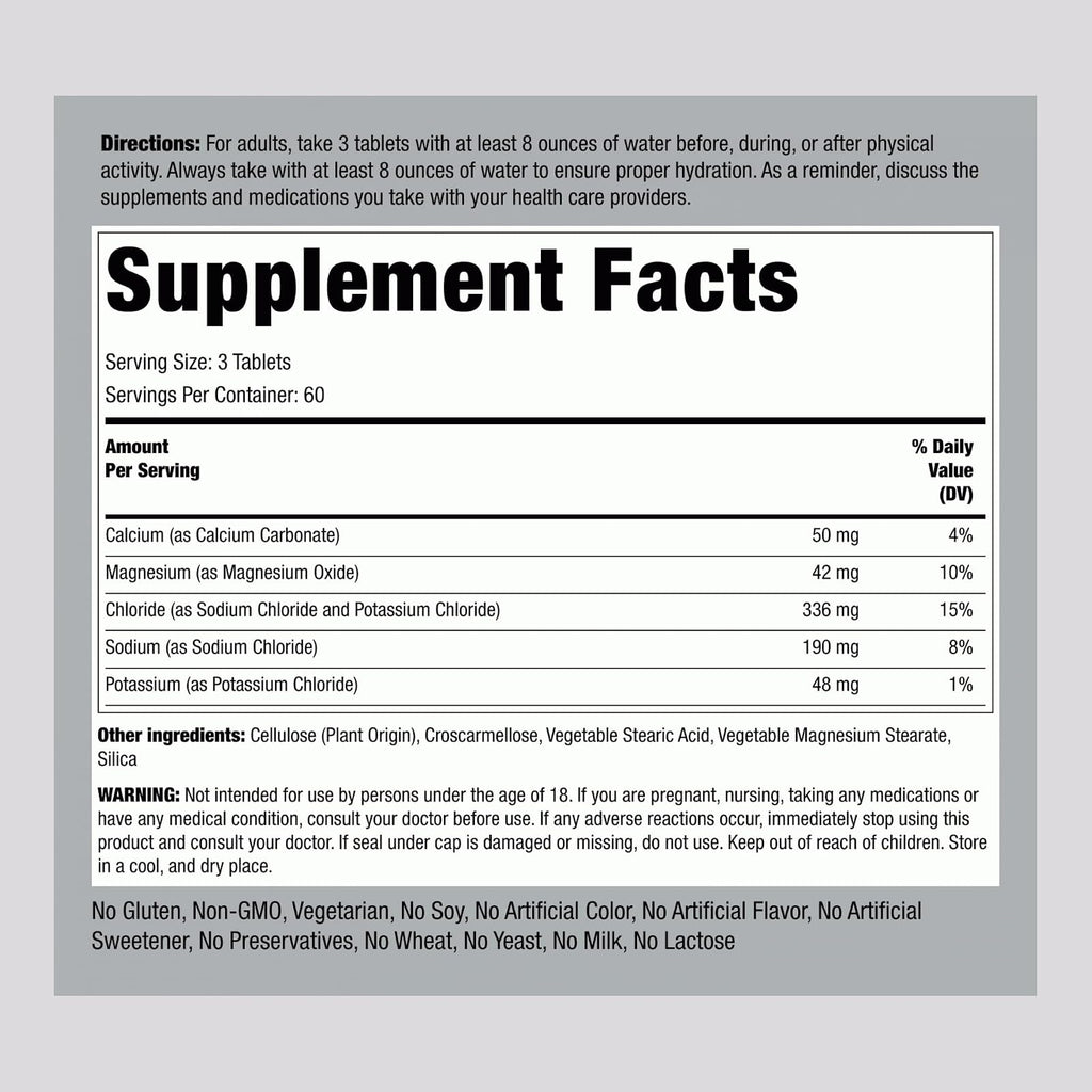Electrolyte tablets for sports recovery