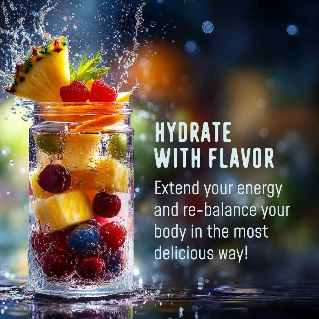 Electrolyte tablets with delicious fruit punch flavour