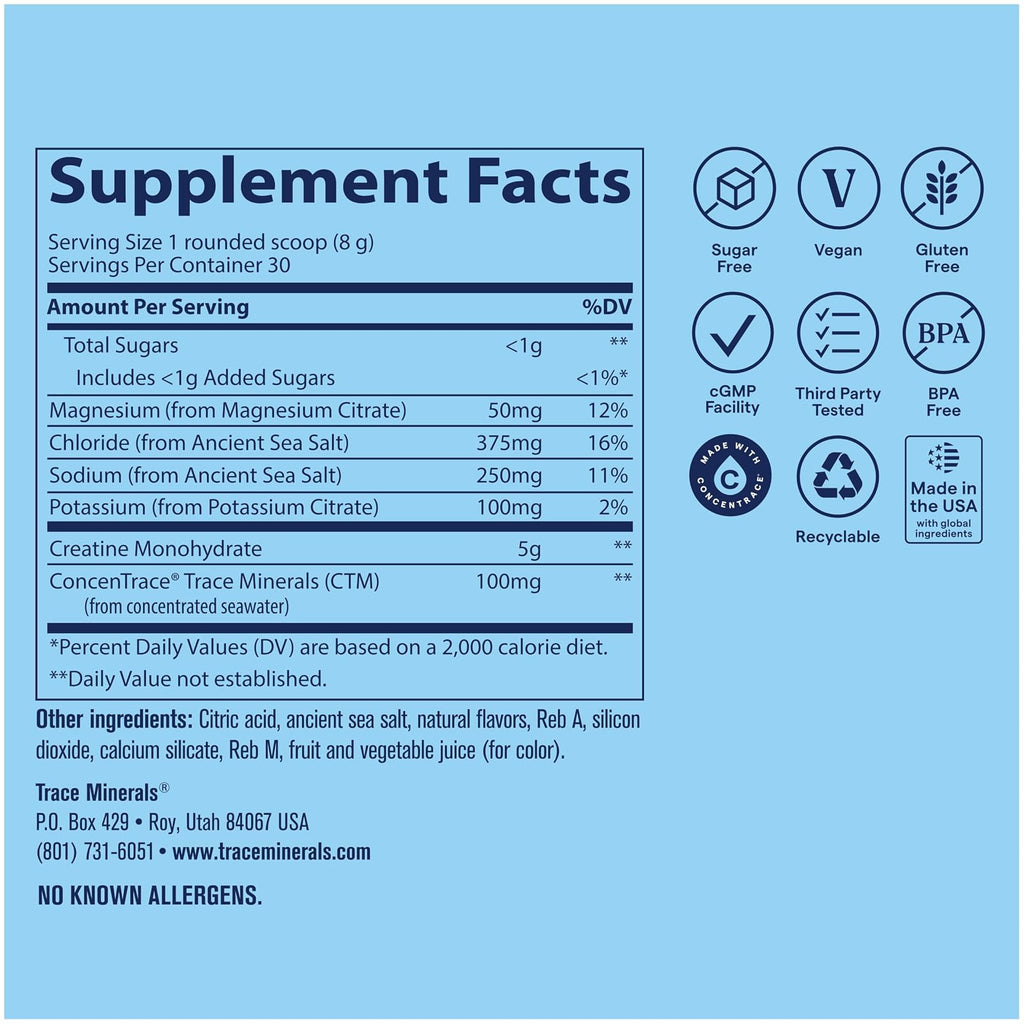 Electrolytes and creatine for athletes